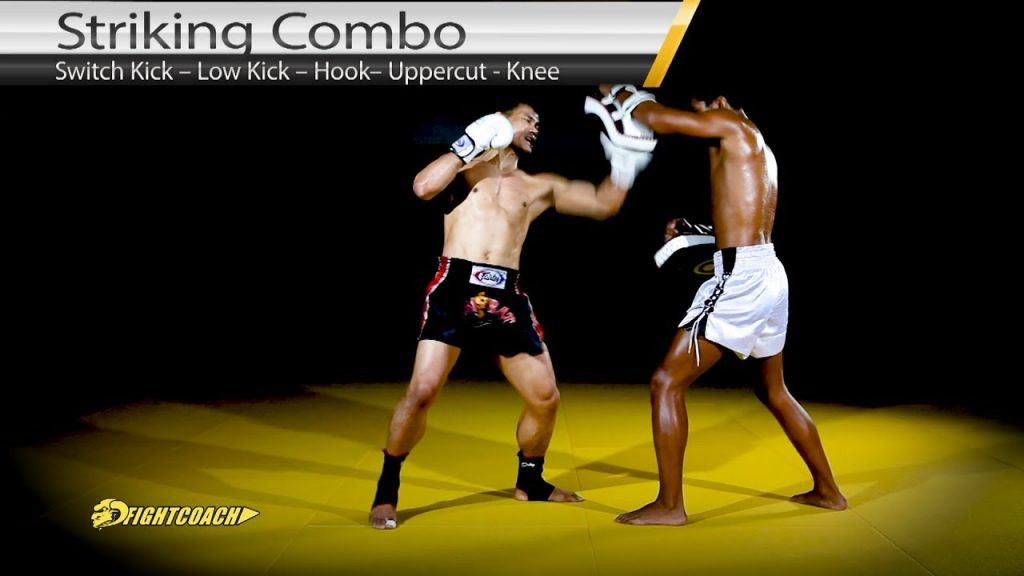 Striking Combo: Catch kick, vertical elbow, reverse elbow - Fightcoach ...
